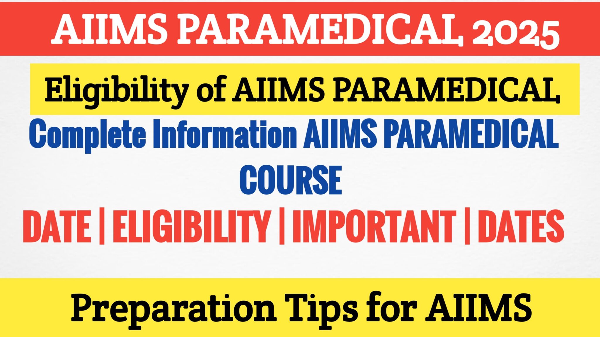 AIIMS Paramedical Examination Form 2025: Eligibility, Fees, and How to ...